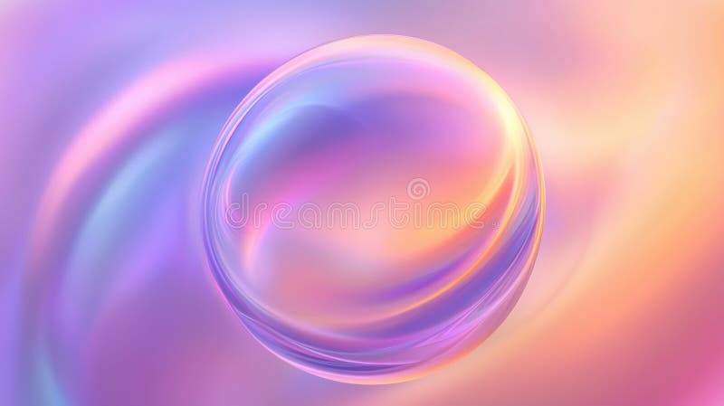 A Digital Illustration of a Translucent Sphere with a Gradient of ...