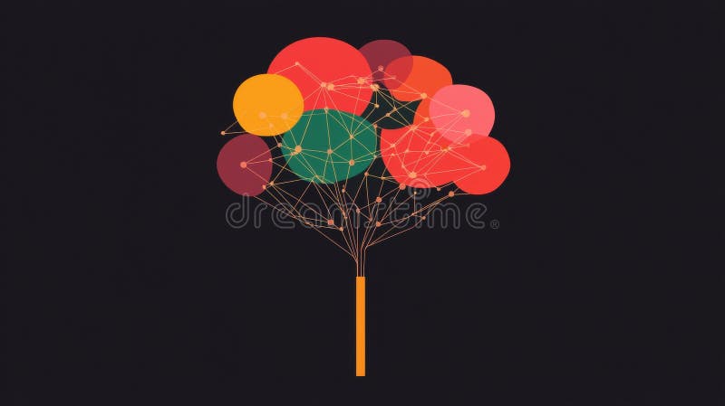 Network Interconnected Circles Various Colors Stock Photos - Free ...