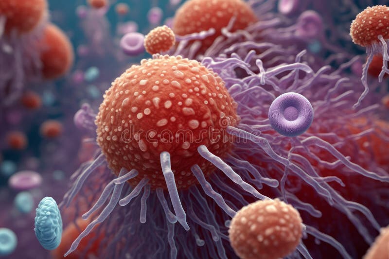 Digital Illustration of Vibrio Microbes Model of Bacteria, Realistic ...