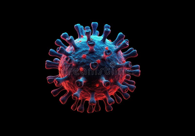 A Digital Illustration of a Virus Structure Stock Illustration ...