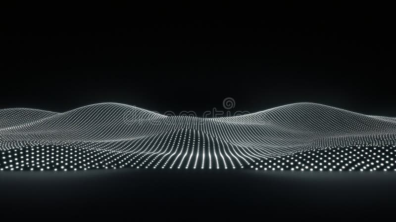 A Digital Illustration of a Wave-like Pattern with a Black Background ...