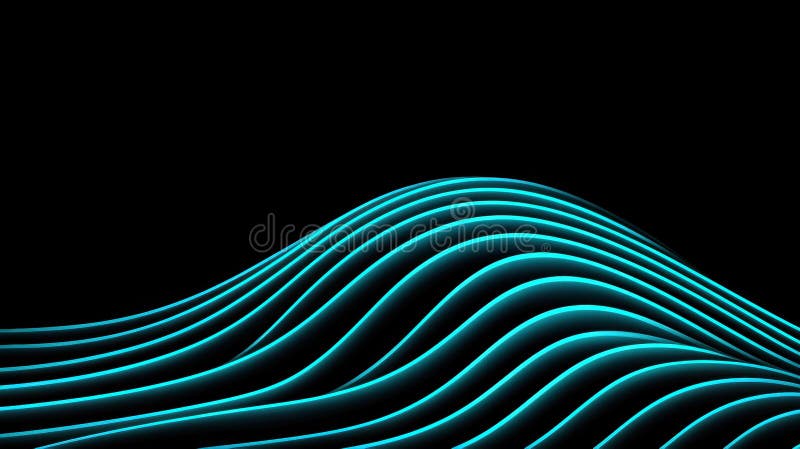 A Digital Illustration of a Wave-like Pattern in Shades of Blue and ...