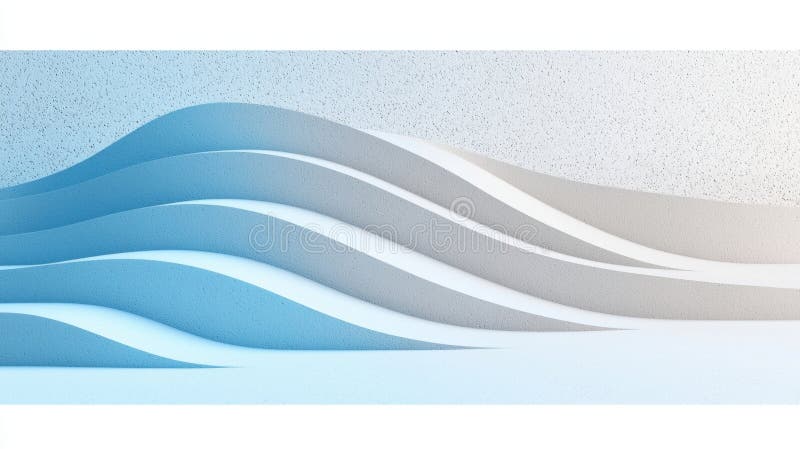 A Digital Illustration of a Wave-like Pattern in Shades of Blue and ...