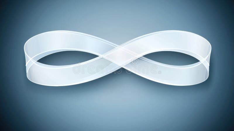 A Digital Illustration of a White Infinity Symbol on a Blue Background ...