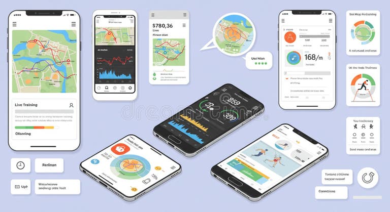 Various Mobile App Interfaces Stock Illustrations – 2,134 Various ...