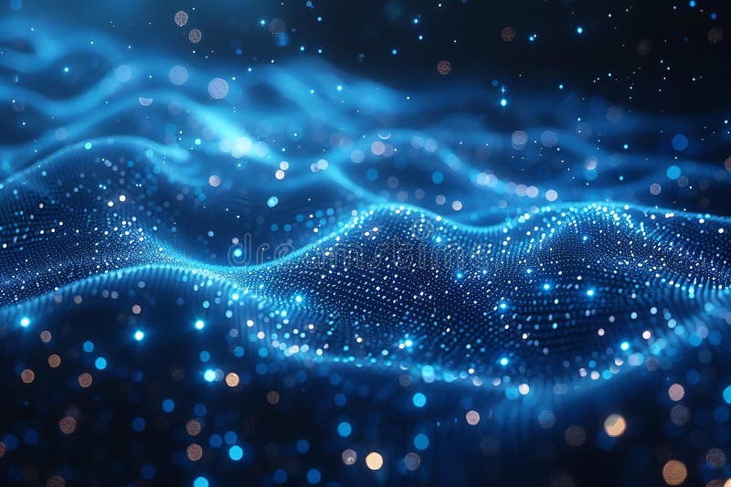 Digital Image of Abstract Digital Background with Binary Code and Light ...