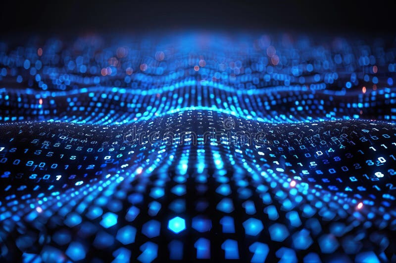 Digital Image of Binary Code, Background for Data Science and ...