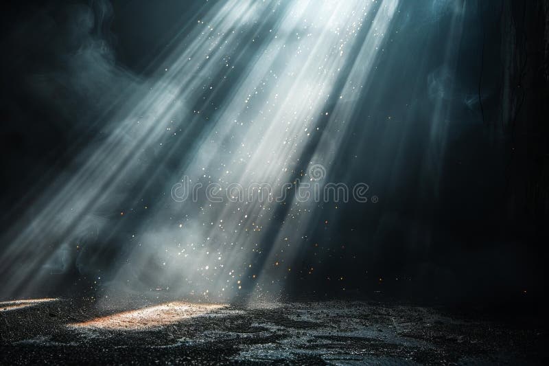 Digital Image of Black Background with Beam of Light Shining Down ...
