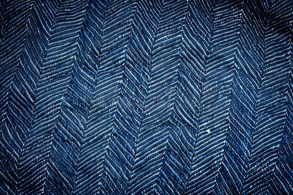 Digital Image of Blue Herringbone Pattern Background, Denim Fabric ...