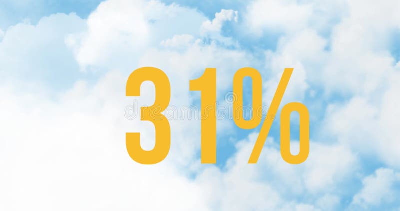 Digital Image of the Bold Number Text Over a Scenic Sky Stock Image ...