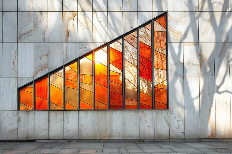 Digital Image of Building that Has an Orange and White Striped Concrete ...