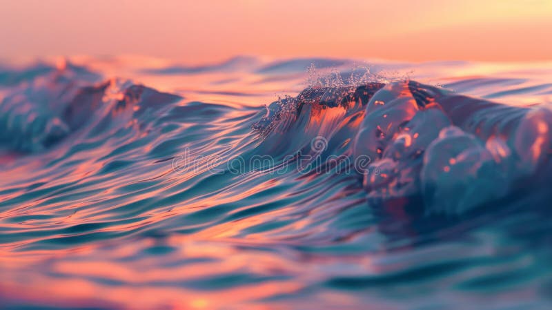 Digital Image Capturing the Serene Motion of Ocean Waves Under a Warm ...