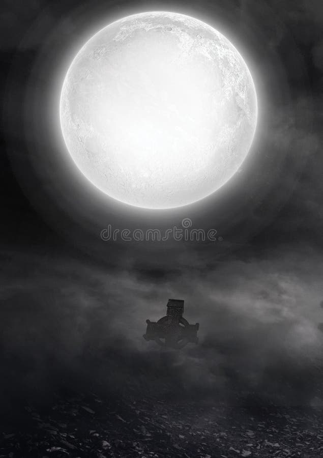 Graphic Image of Celtic Cross and Moon Stock Illustration ...