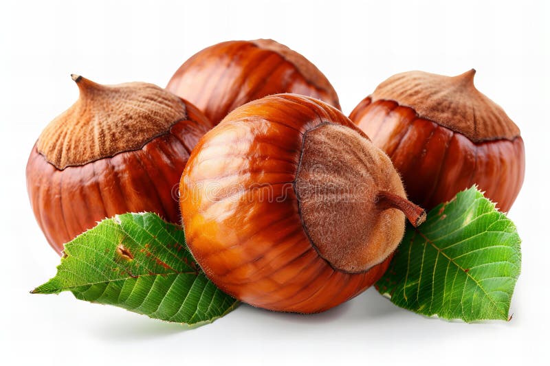 Digital Image of Ch.filter Chestershead, Chestnut Fruit with Leaves on ...