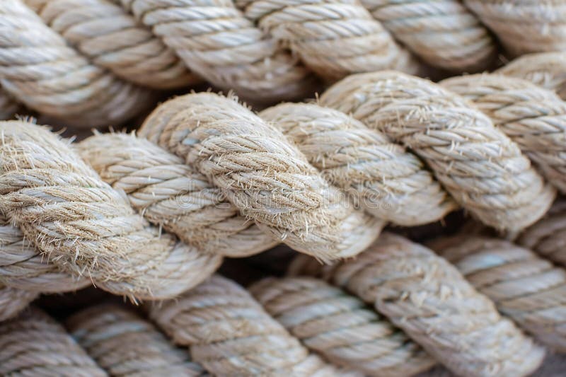 Digital Image of Closeup of an Antique Ship S Rope, Its Thick Braids ...