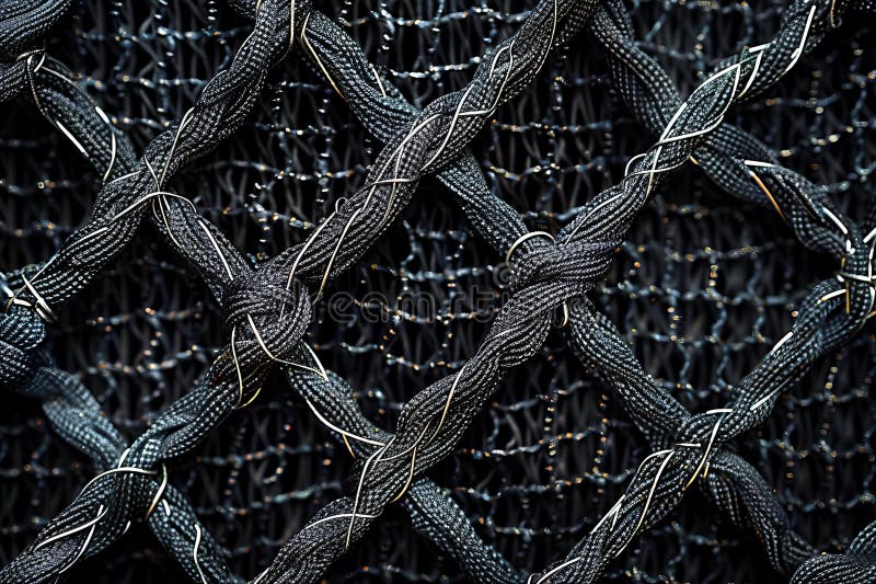Digital Image of Closeup of the Texture and Pattern on Black Mesh ...