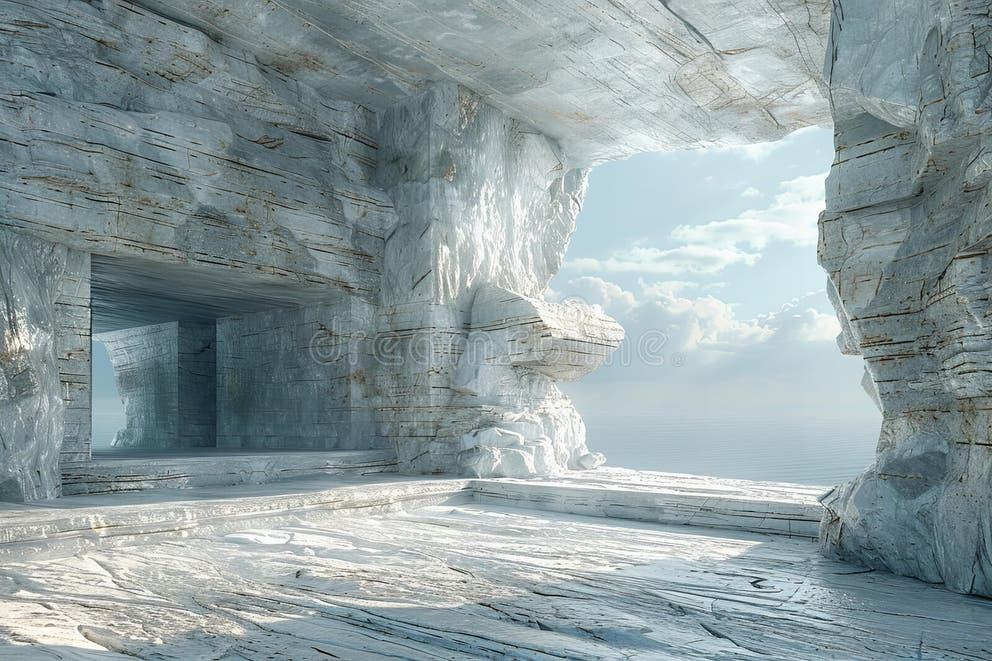 Digital Image of Concept Image of a Cave with an Opening, High Quality ...