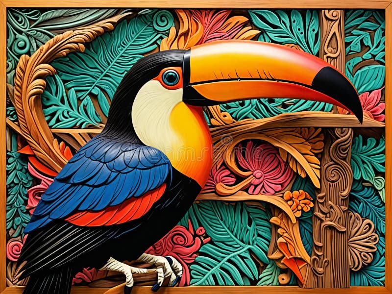 Digital Image, 3D, Bas Relief, Solid Wood, Painted Wood Block Art ...