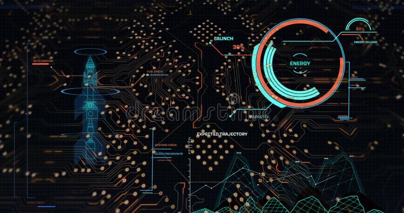 Digital Image of Data Processing Over Microprocessor Connections on ...