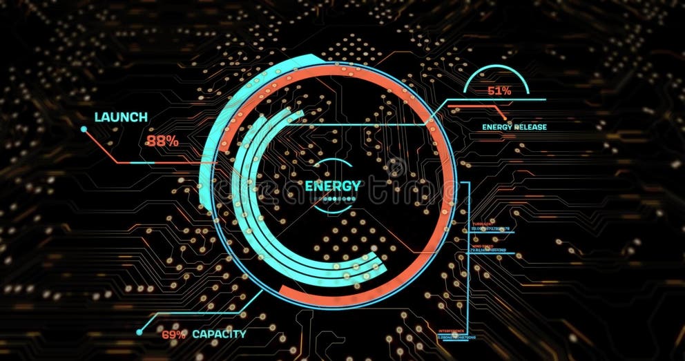 Digital Image of Data Processing Over Microprocessor Connections on ...