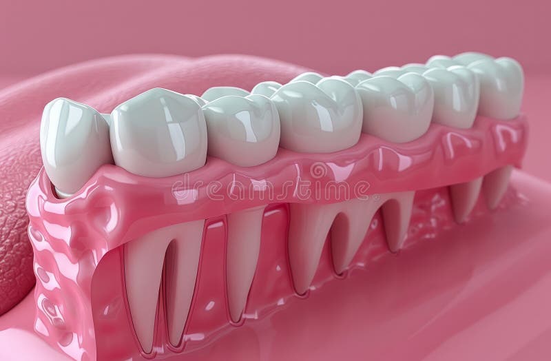 Digital Image of Dental Bridge Stock Image - Image of tooth, denture ...