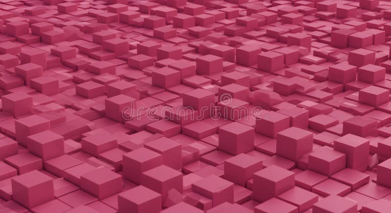 Abstract Pink Cube Field: a 3D Rendered Texture Stock Illustration ...