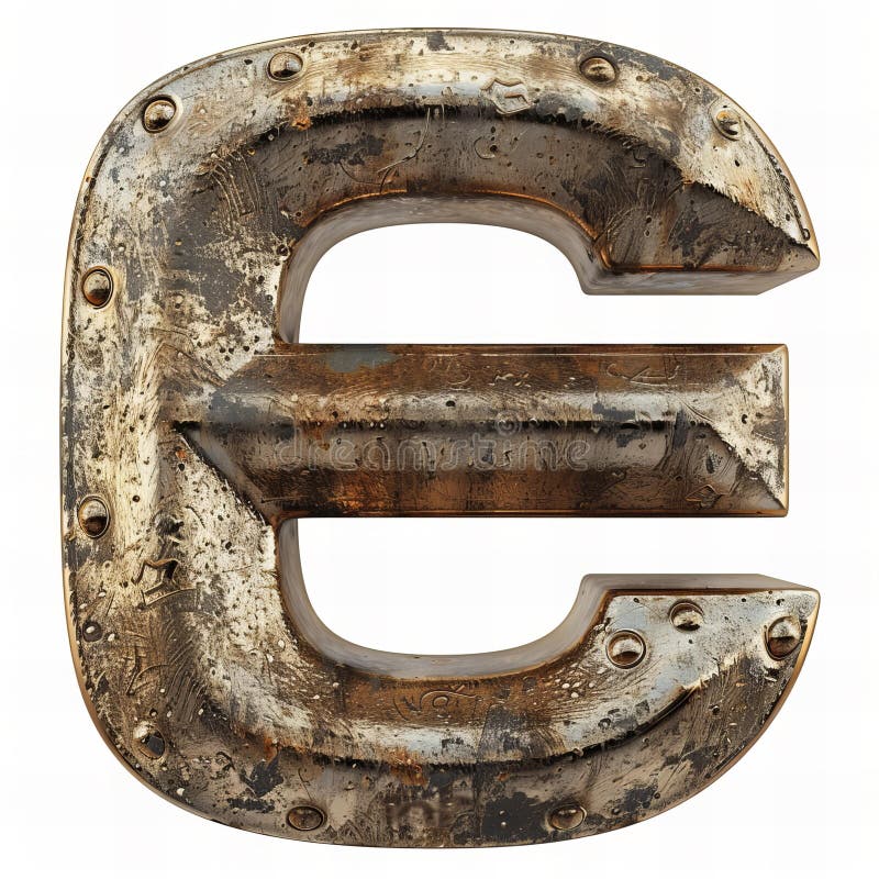 Digital Image of E Symbol , Isolated on White Background , High Quality ...