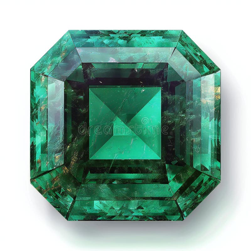Digital Image of Emerald Design , Isolated on White Background , High ...
