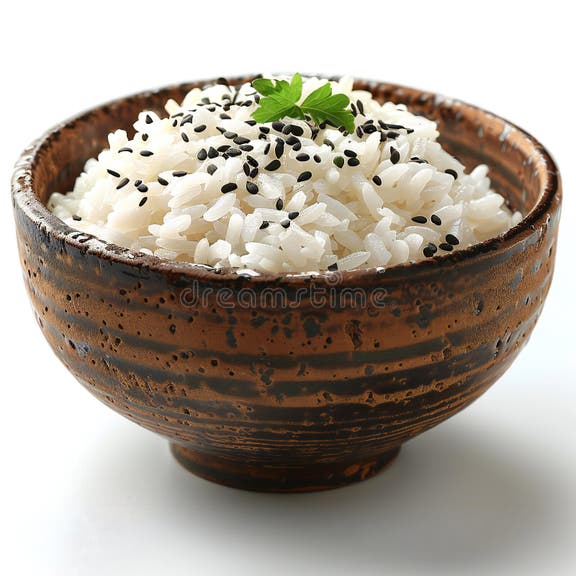 Digital Image of Empty Rice Bowl , Isolated on White Background , High ...