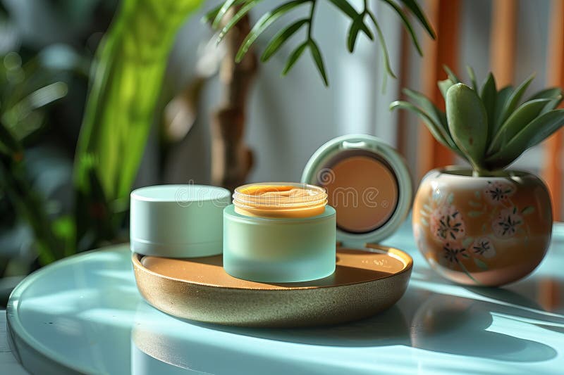 Digital Image of Fresh Green Tinted Cosmetics , High Quality, High ...