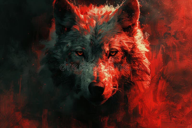 Digital Image of the Front of a Wolf Symbol for Logo, High Quality ...
