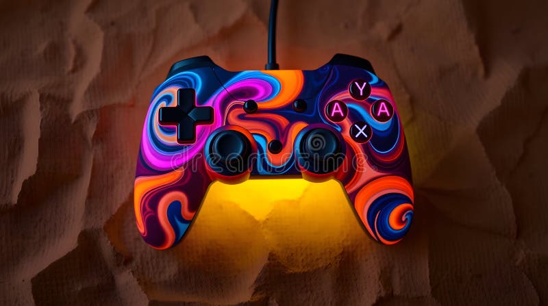 A Digital Image of a Gaming Controller with Abstract Design. Gaming ...