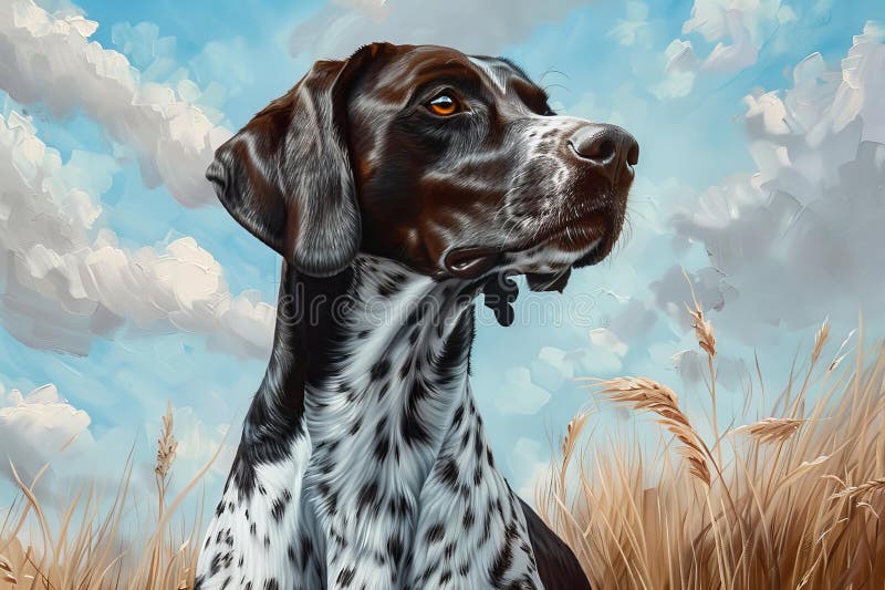Digital Image of German Shorthaired Pointer Painting , High Quality ...