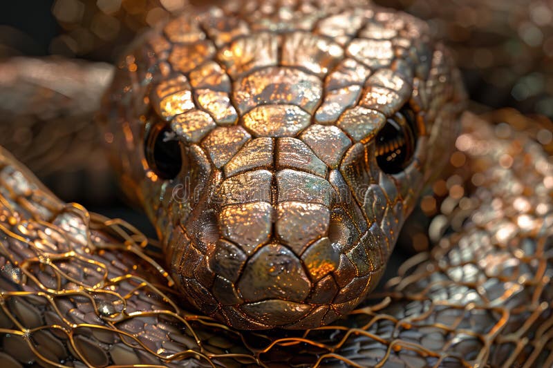 Digital Image of Gold Rope Artwork, Metallic Mesh, Copper, Gold and ...