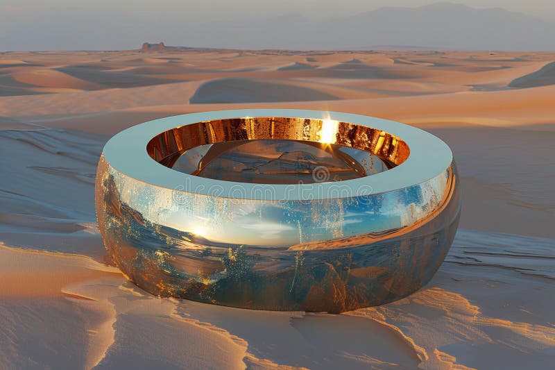 Digital Image of Golden Ring in the Desert, High Quality, High ...