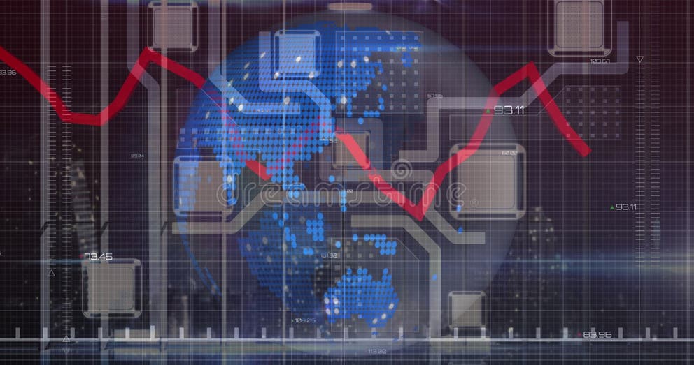 Digital Image of Graphs Moving and Data Processing Against ...