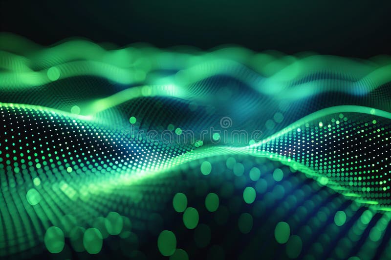 Digital Image of Green and Black Color Gradient Background with Dot ...