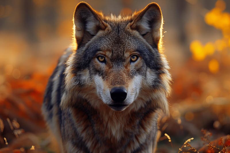 Digital Image of Grey Wolf in the Forest Taking a Walk, High Quality ...