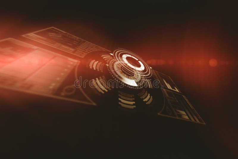 Digital Image of Illuminated Volume Knob Interface 3d Stock Photo ...