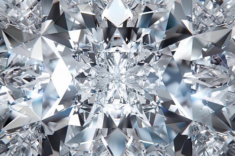 Digital Image of Kaleidoscopic Pattern of Crystal Diamonds, Each ...