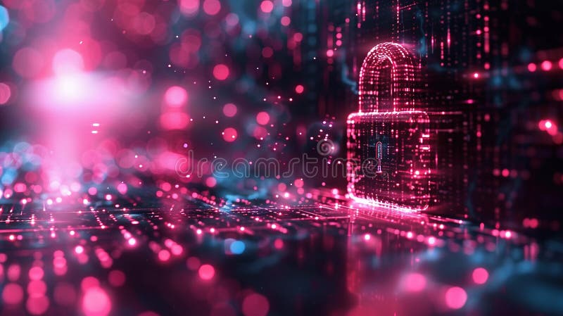 Digital Image of the Lock. the Concept of Aesthetic Security. Big Data ...