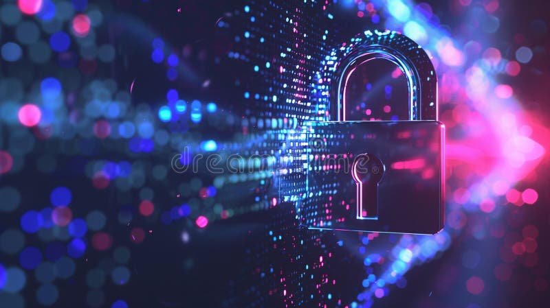 Digital Image of the Lock. the Concept of Aesthetic Security. Big Data ...