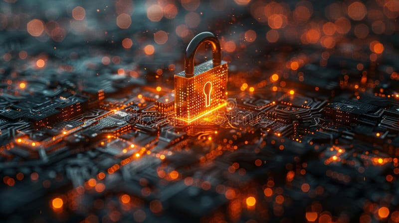 Digital Image of the Lock. the Concept of Aesthetic Security. Big Data ...