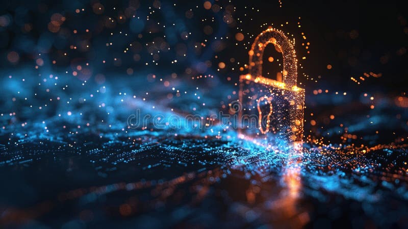 Digital Image of the Lock. the Concept of Aesthetic Security. Big Data ...