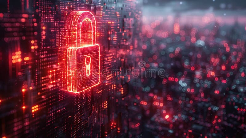 Digital Image of the Lock. the Concept of Aesthetic Security. Big Data ...