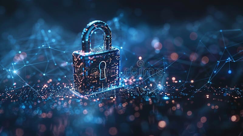 Digital Image of the Lock. the Concept of Aesthetic Security. Big Data ...