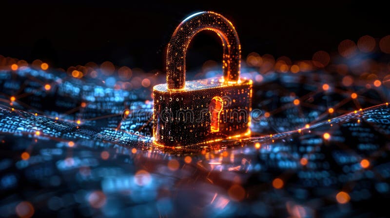 Digital Image of the Lock. the Concept of Aesthetic Security. Big Data ...