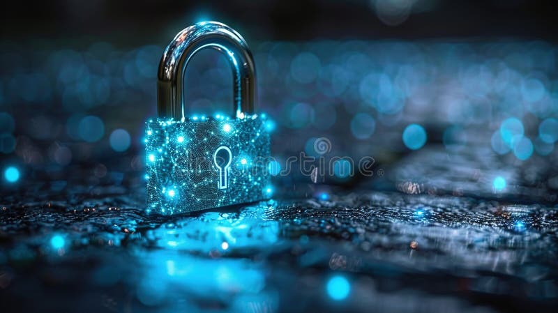 Digital Image of the Lock. the Concept of Aesthetic Security. Big Data ...