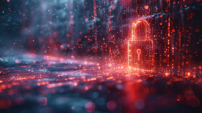 Digital Image of the Lock. the Concept of Aesthetic Security. Big Data ...