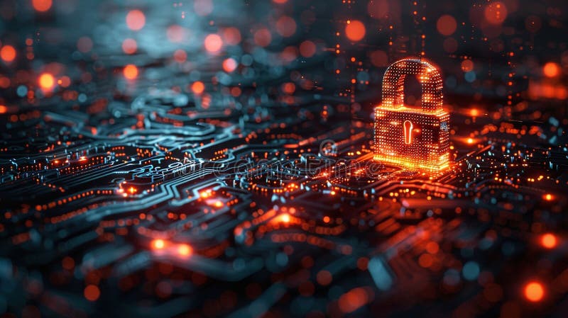 Digital Image of the Lock. the Concept of Aesthetic Security. Big Data ...